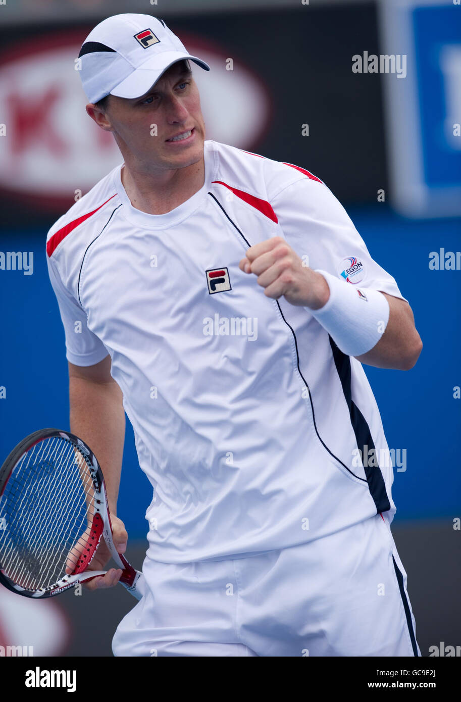 Great Britain's Ken Skupski (pictured) celebrates in his doubles match ...