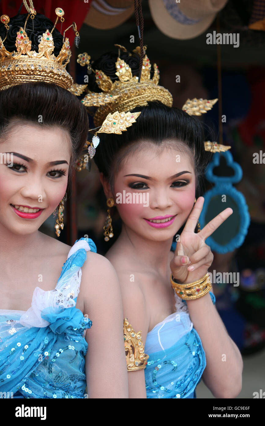 Thai Dance at the Bun Bang Fai Festival or Rocket Festival in the City ...