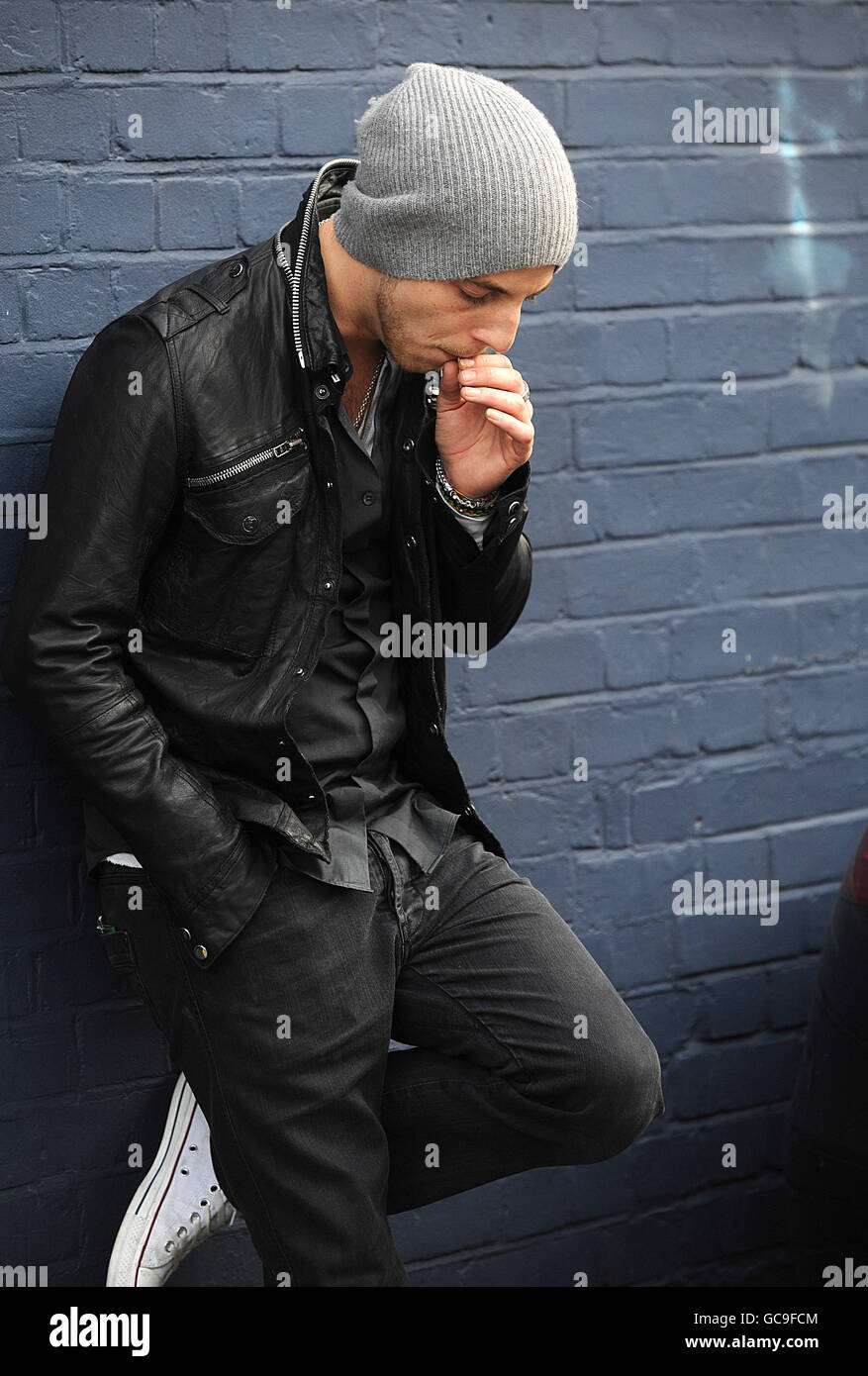Singer James Morrison smokes a cigarette outside SARM Studios in ...