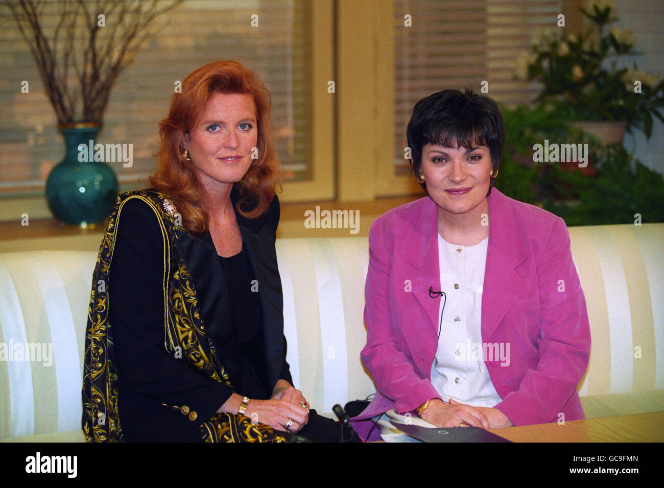 During an interview with gmtv presenter lorraine kelly hi-res stock ...