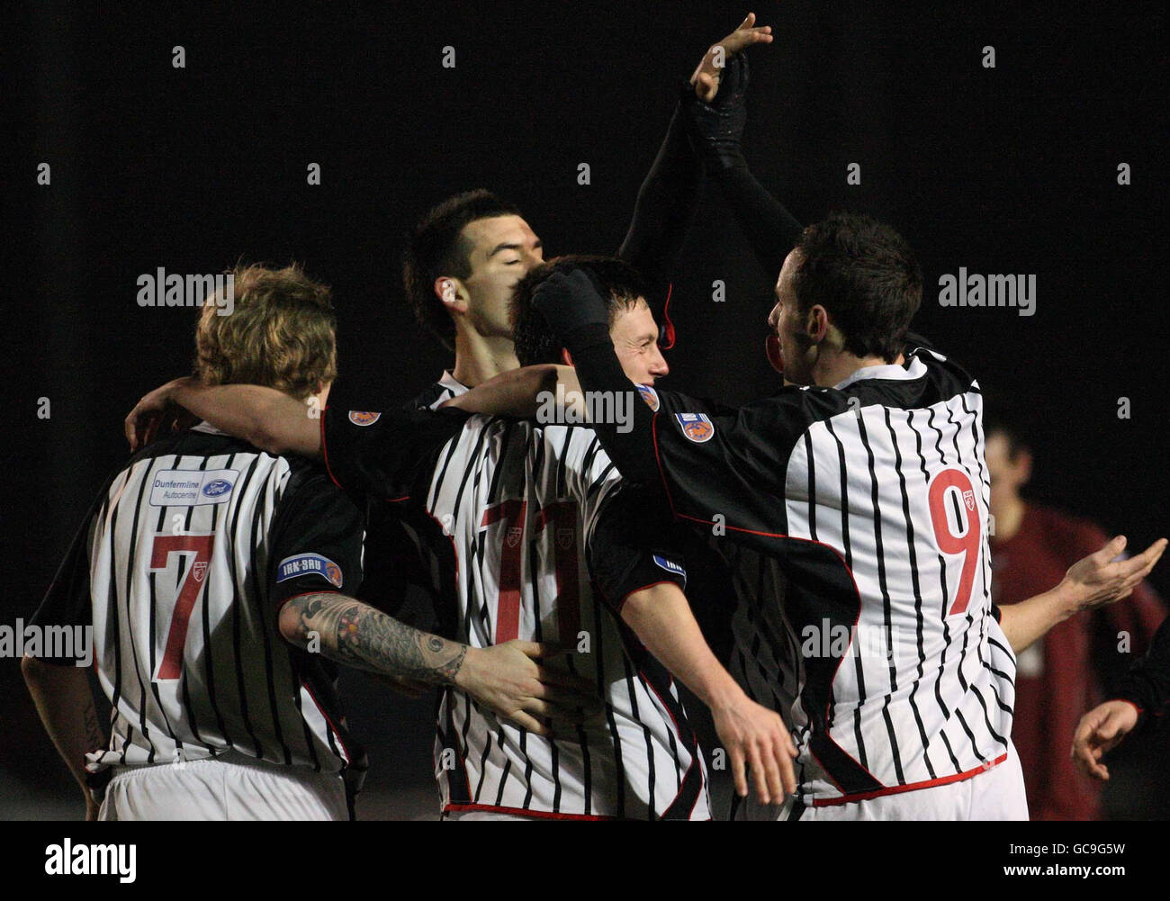 Dunfermline's Joe Cardle celebrates scoring the opening goal during the ...