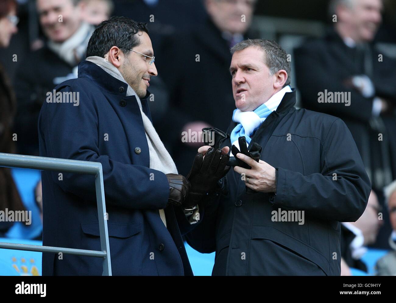 Manchester city executive chairman garry cook right in the stands hi ...