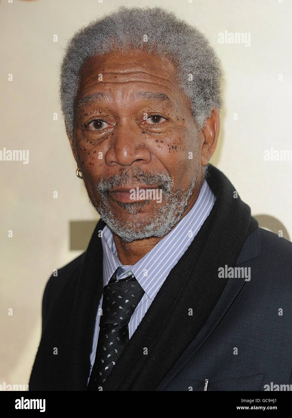Morgan Freeman arriving for the UK premiere of Invictus at the Odeon ...