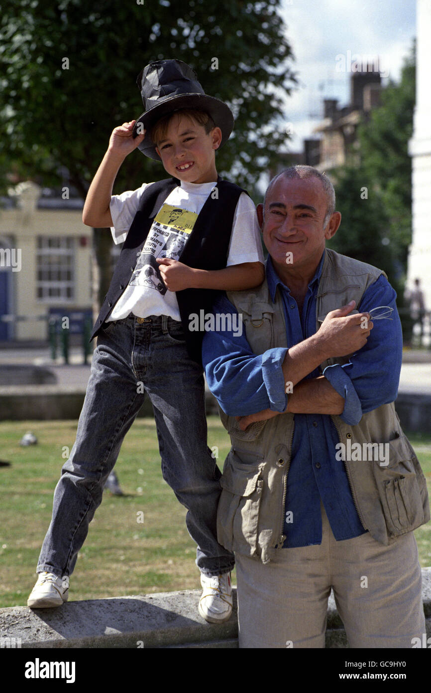 10 YEAR OLD MARC PICKERING, FROM HULL, WITH LIONEL BART, WRITER OF ...