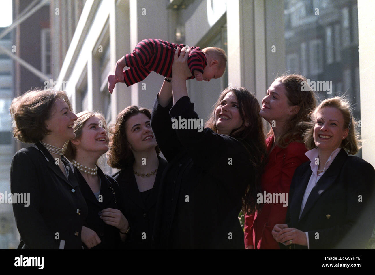 Journalist Nigella Lawson shows her four month-old baby daughter ...