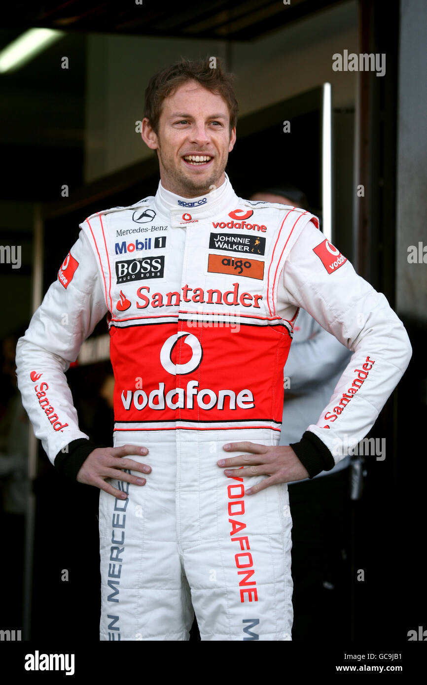 Great Britain's Jenson Button poses for a photograph with the new ...