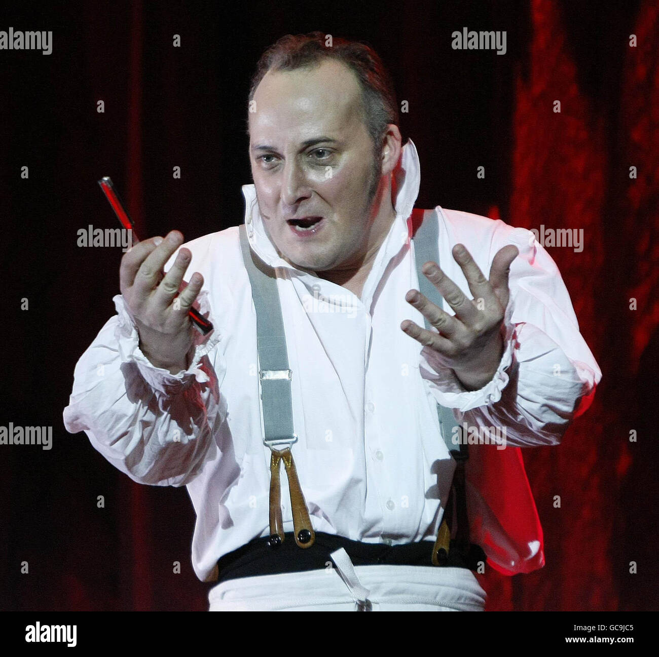 Peter Corry who plays Sweeney Todd during a dress rehearsal of Sweeney ...