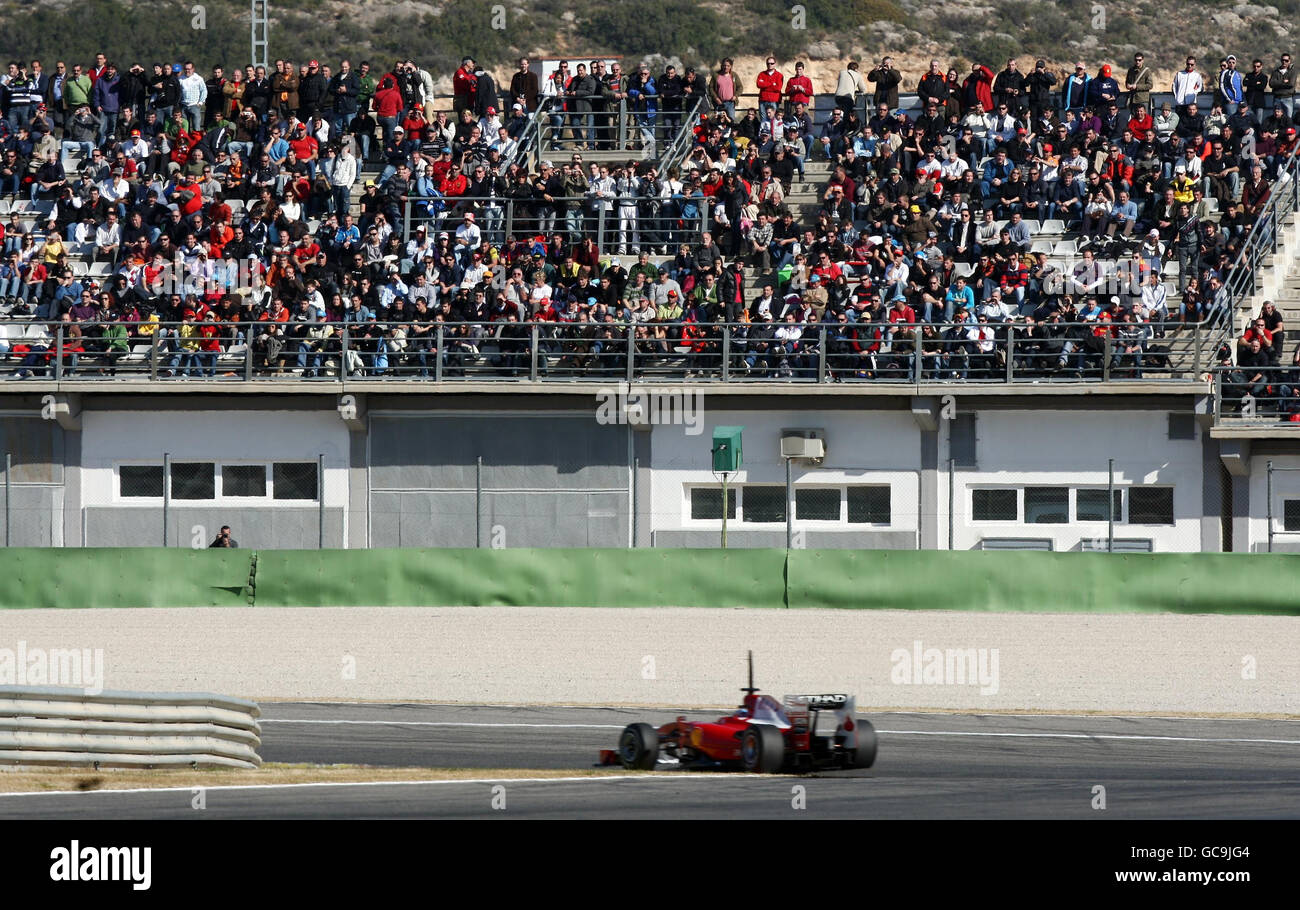 General view of the crowd in the during the racing hi-res stock ...