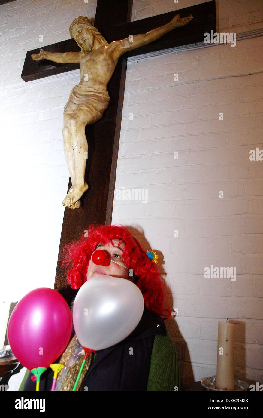 New York clown Lulu during the annual remembrance service - which she ...