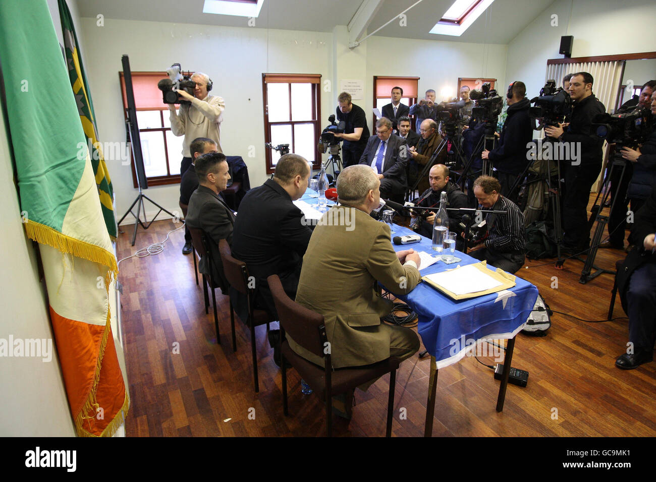 Spokespersons for the Irish National Liberation Army (INLA), (right to ...