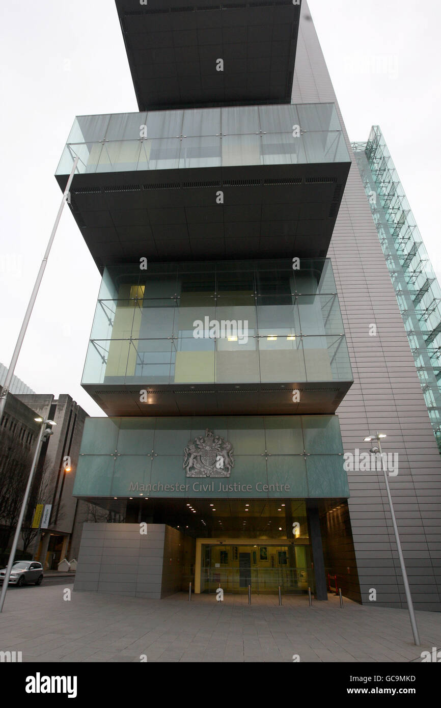 Wayne Rooney court case. General view of Manchester Civil Justice ...