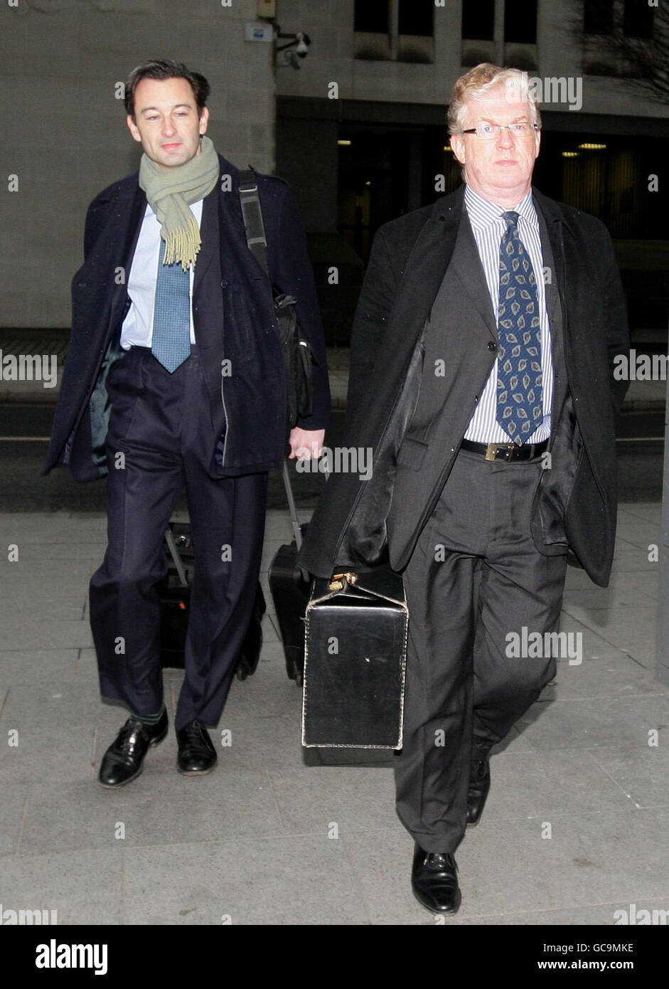 Ian Mill QC (right), representing Proactive, arrives at Manchester ...