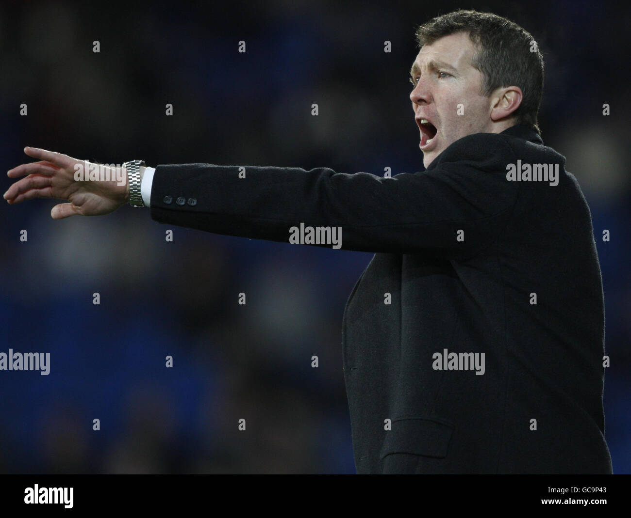 Football half length mid shouting shouts datacoapplies hi-res stock ...