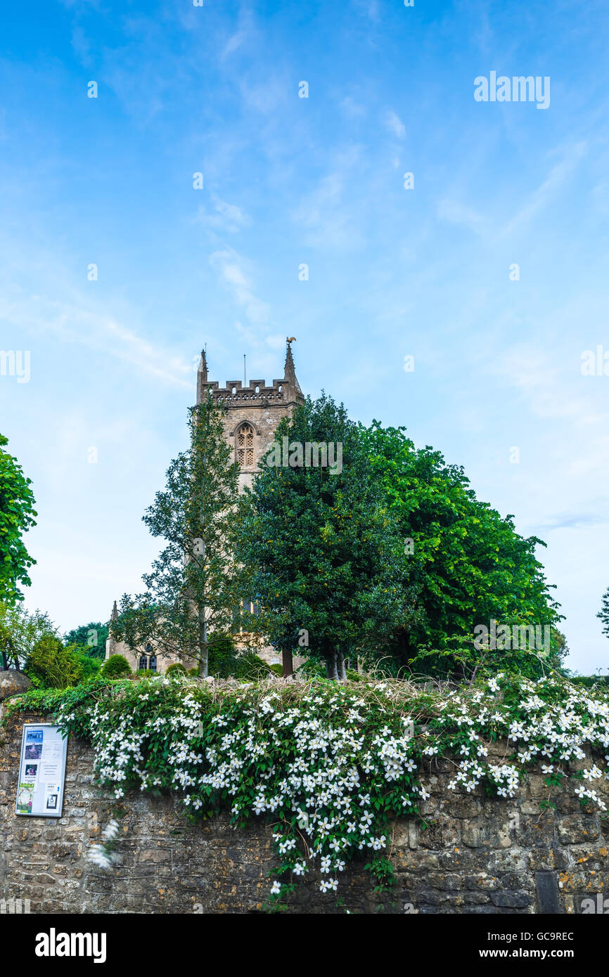 Church of All Saints, Nunney Stock Photo - Alamy