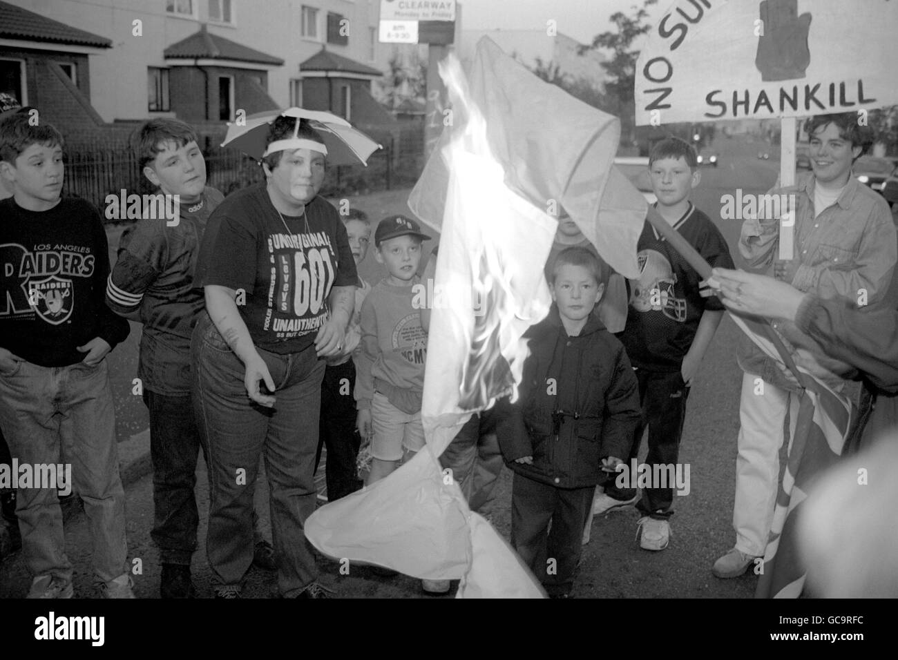 The tricolour flag Black and White Stock Photos & Images - Alamy