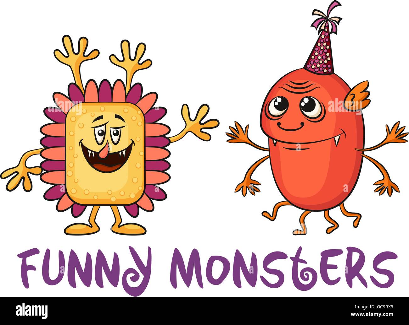 Cartoon Monsters Set Stock Vector Image & Art - Alamy