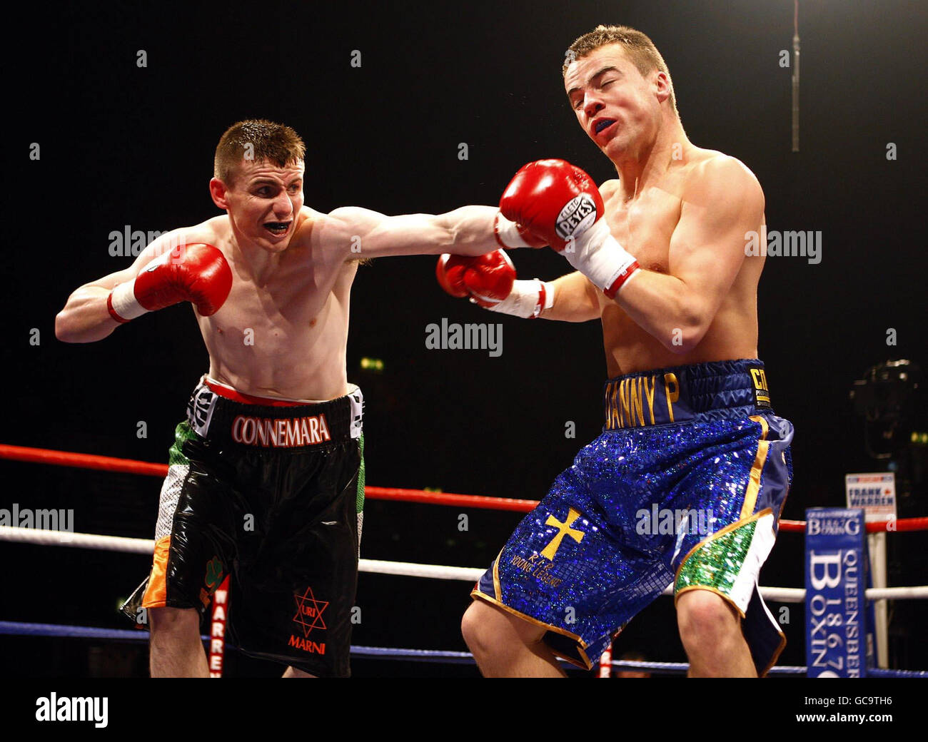 England's Frankie Gavin (right) in action against England's Peter ...
