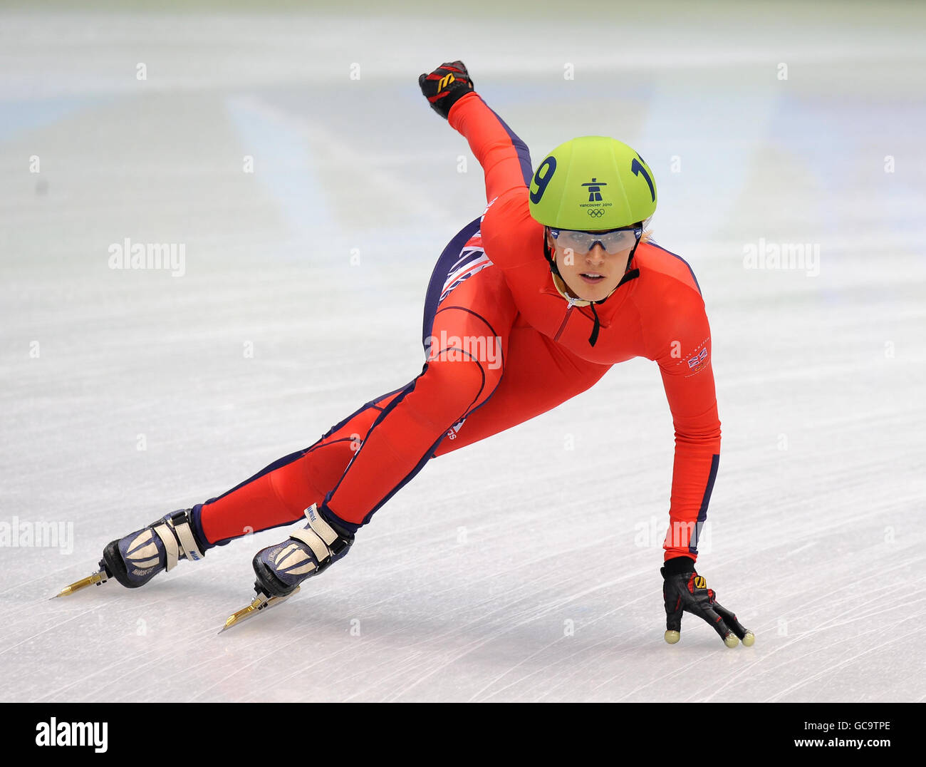 Great Britain's Sarah Lindsay warms up for her heat of the Womens 500m ...