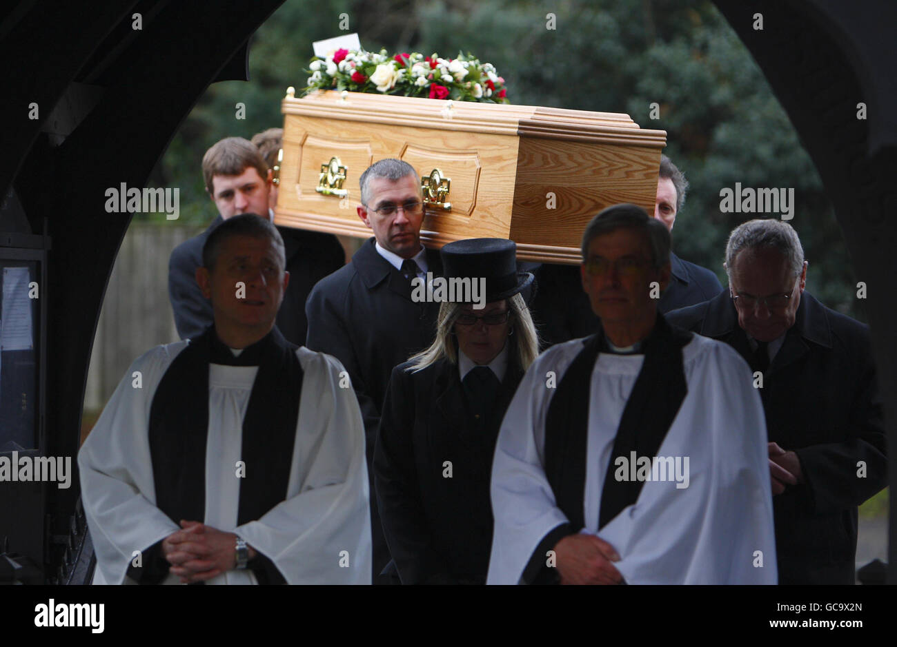 Funeral of Julie Harrison and Maisie Harrison-Copland Stock Photo - Alamy