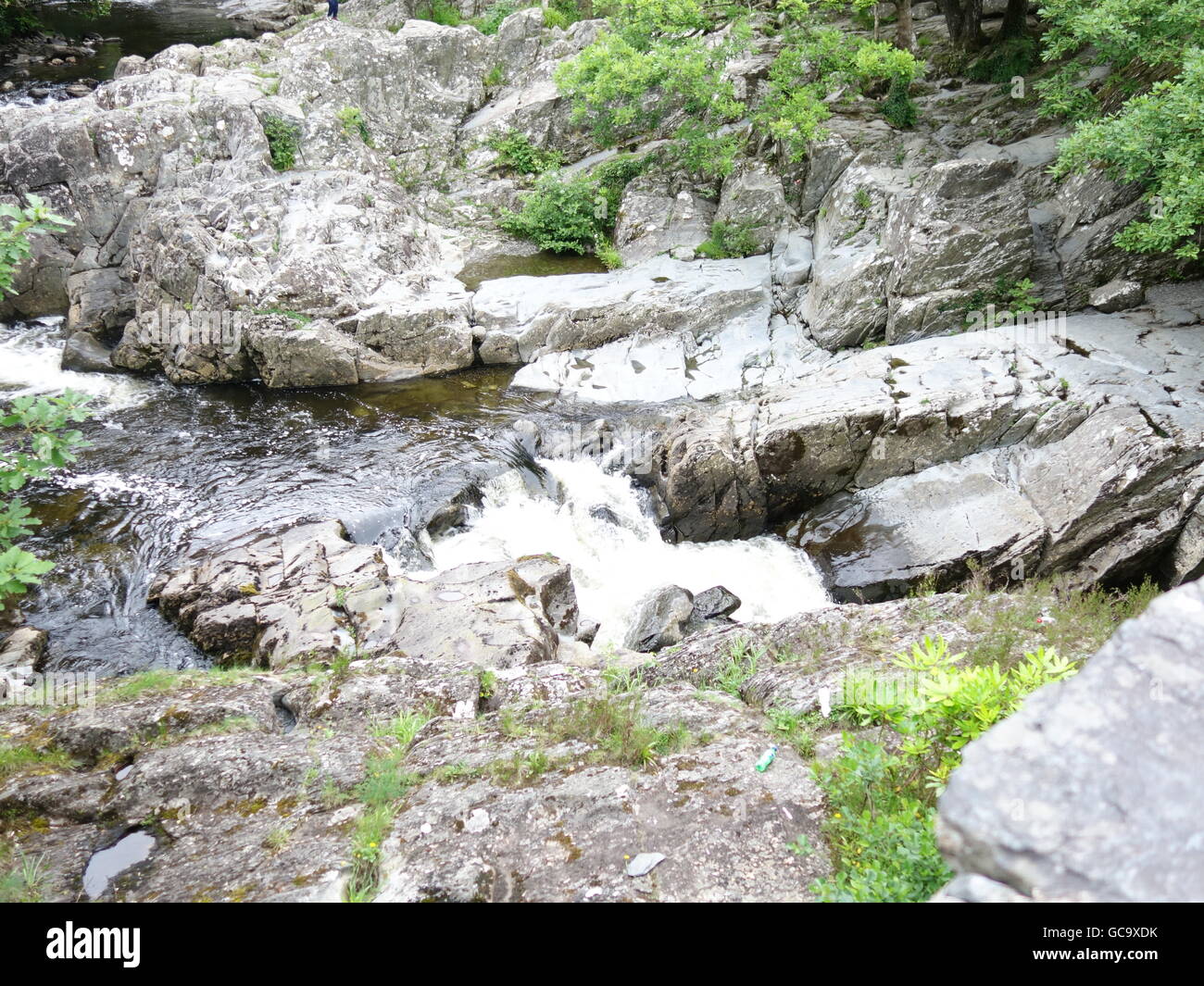 A gentle waterfall Stock Photo - Alamy