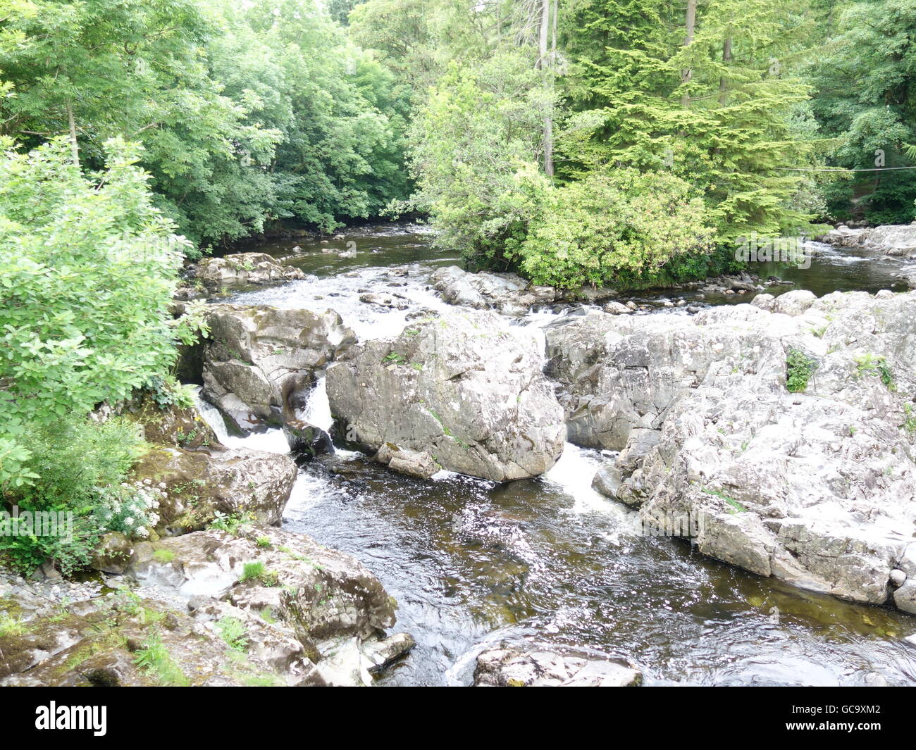 A gentle waterfall Stock Photo - Alamy