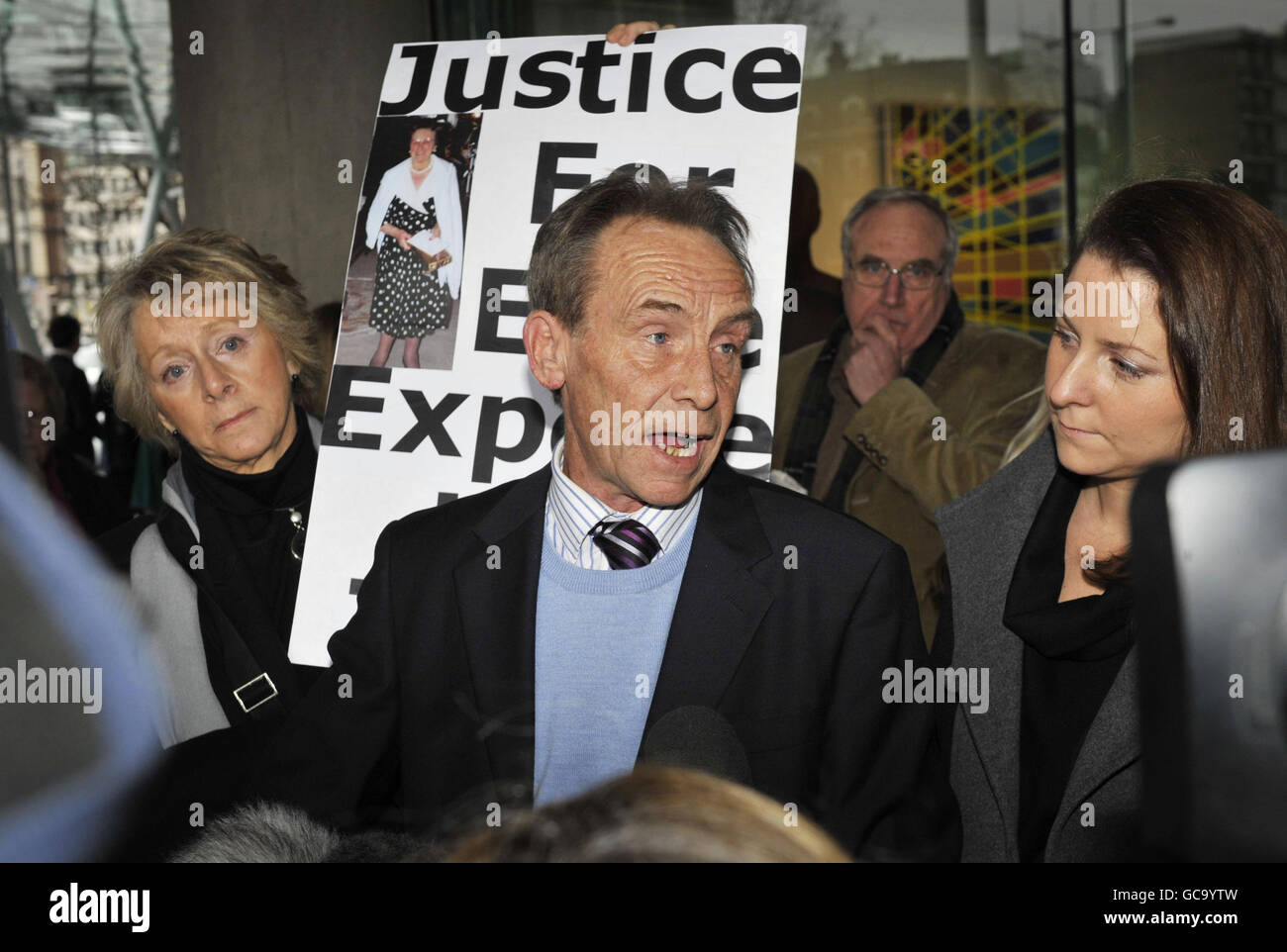 Iain Wilson speaks to the press outside the GMC in central London with ...