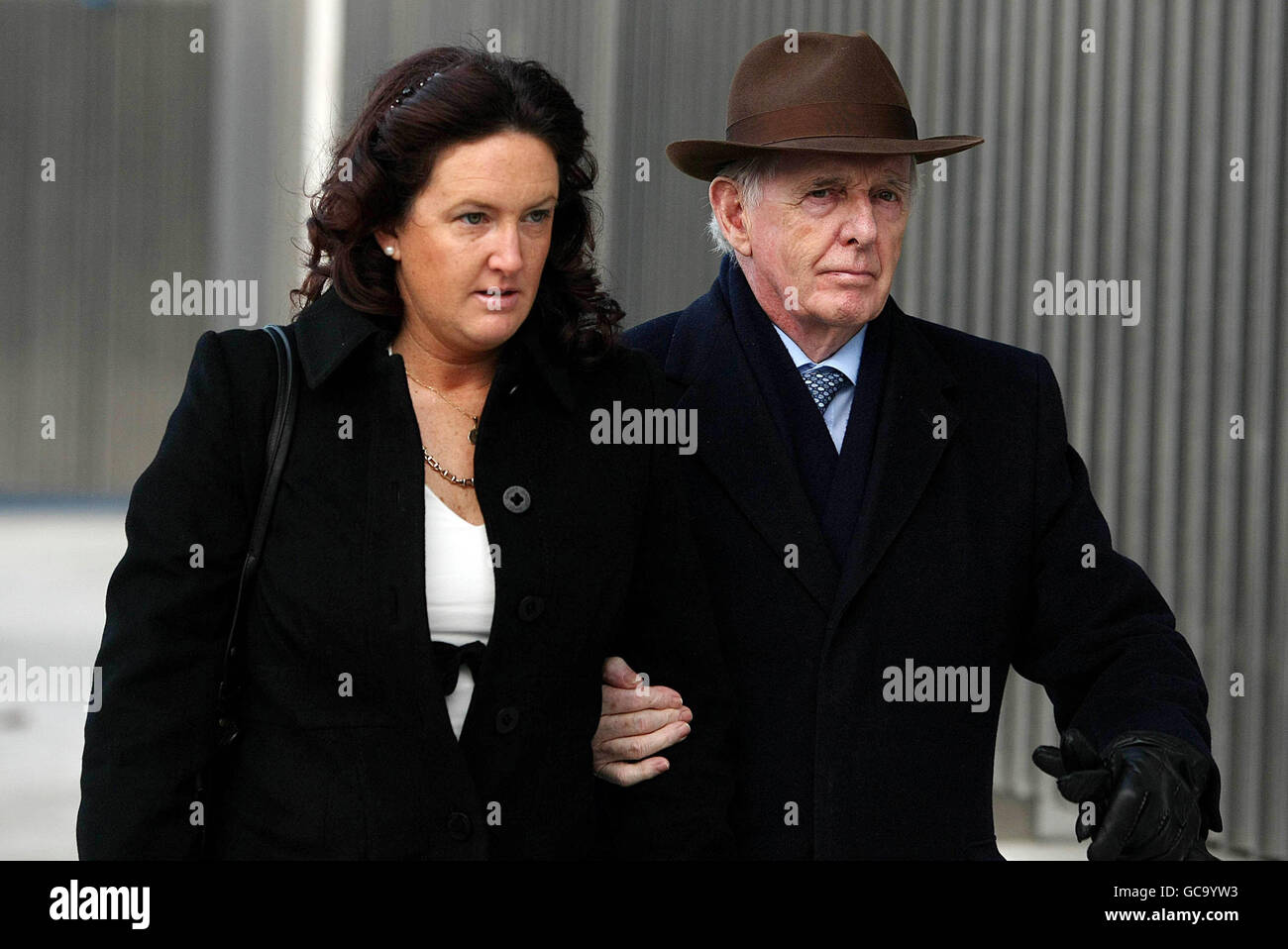 Celine Cawley's sister Susanna Coonan and father James arriving at ...