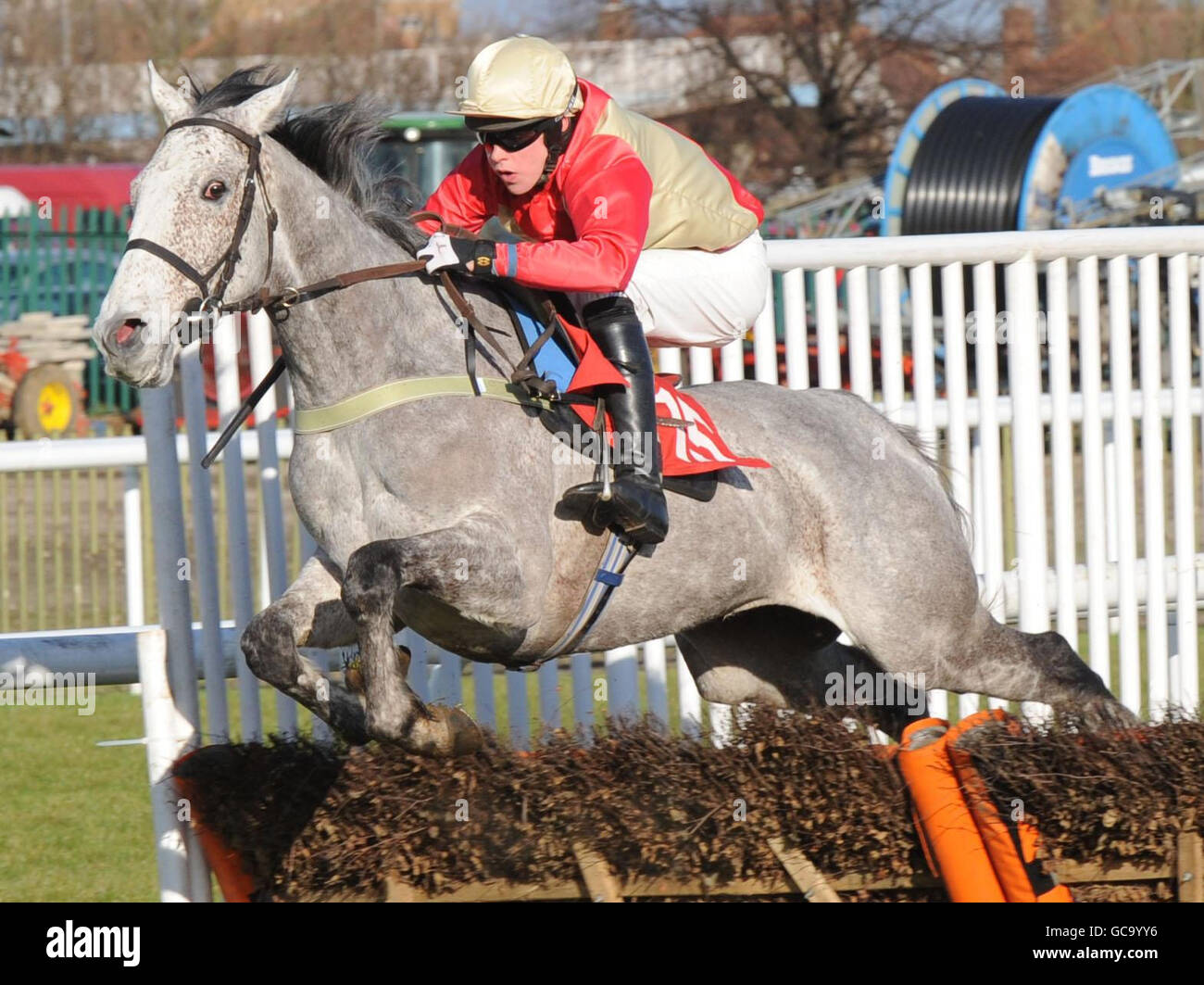 Shadrack and Tjade Collier jump the final flight on their way to ...