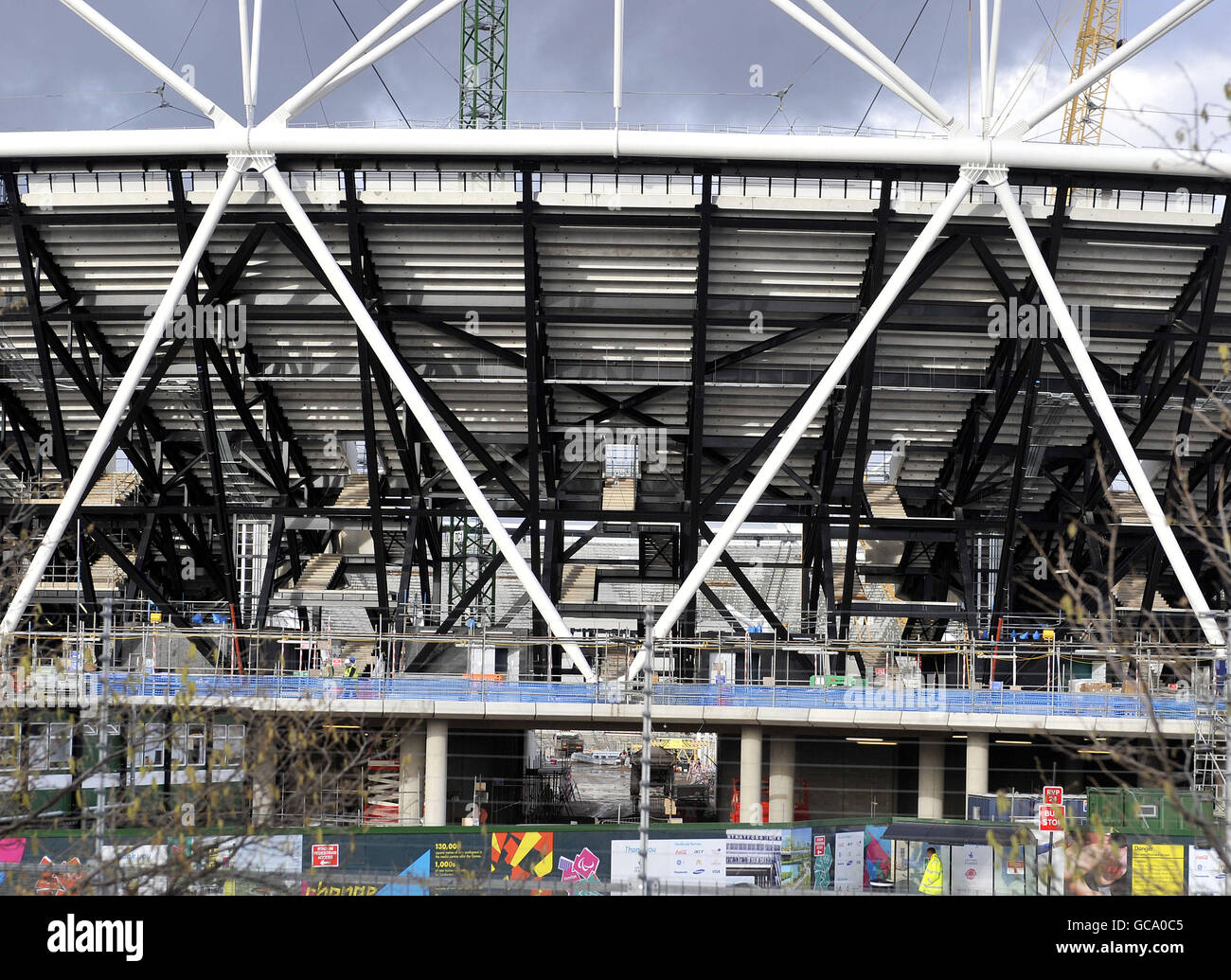 The London Olympic Park under construction for the 2012 Olympic Games ...