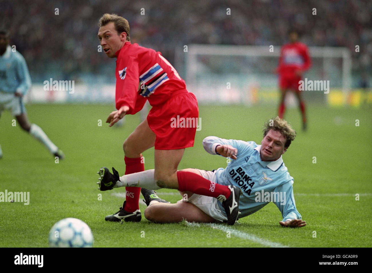 ITALIAN SOCCER. DAVID PLATT, SAMPDORIA AND PAUL GASCOIGNE, LAZIO Stock ...
