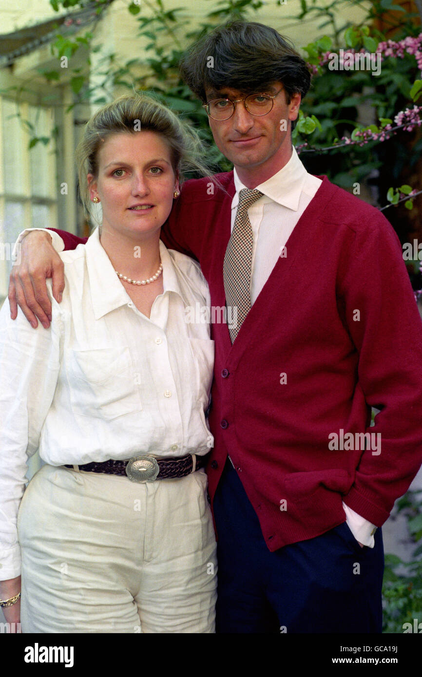 LORD AND LADY MANCROFT IN THE BACK GARDEN OF THEIR LONDON HOME. LORD ...