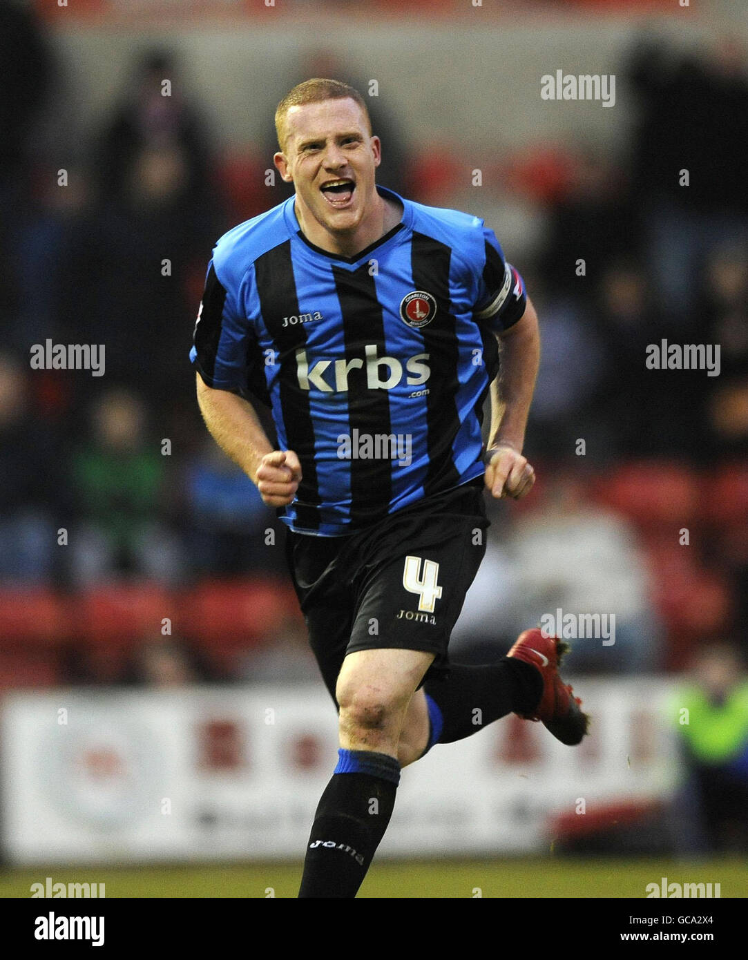 Charlton athletics nicky bailey celebrates goal hi-res stock ...