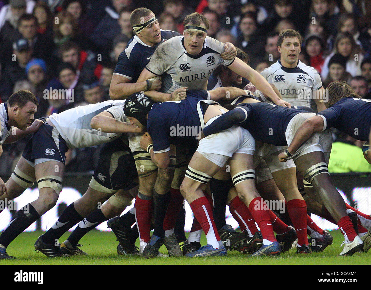 Rugby plays in scrum hi-res stock photography and images - Alamy