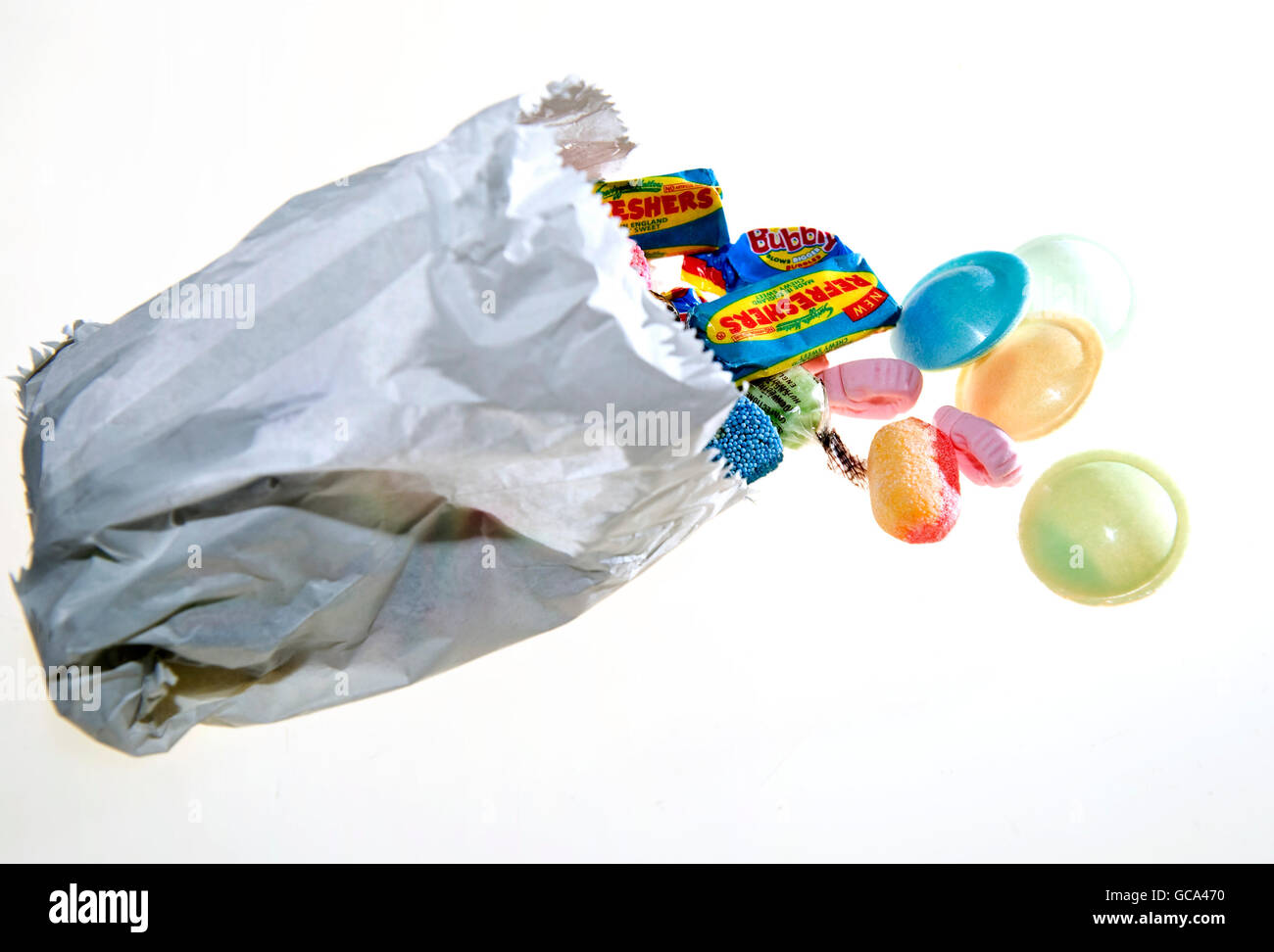 Pick and Mix Sweets. A selection of sweets from a pick and mix Stock ...