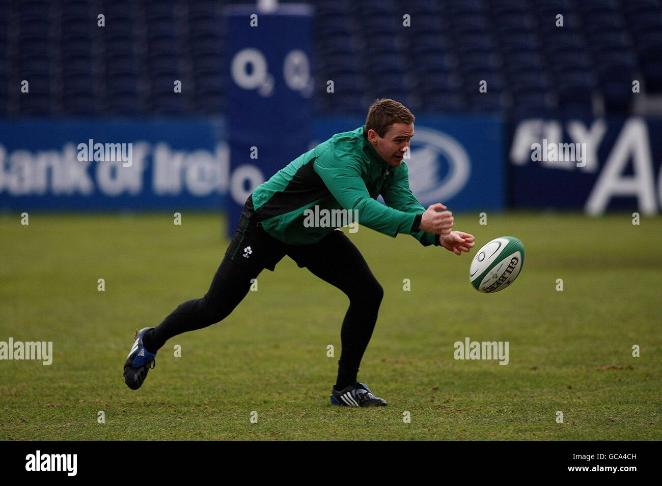 Irelands eoin reddan during a training session at the rds hi-res stock ...