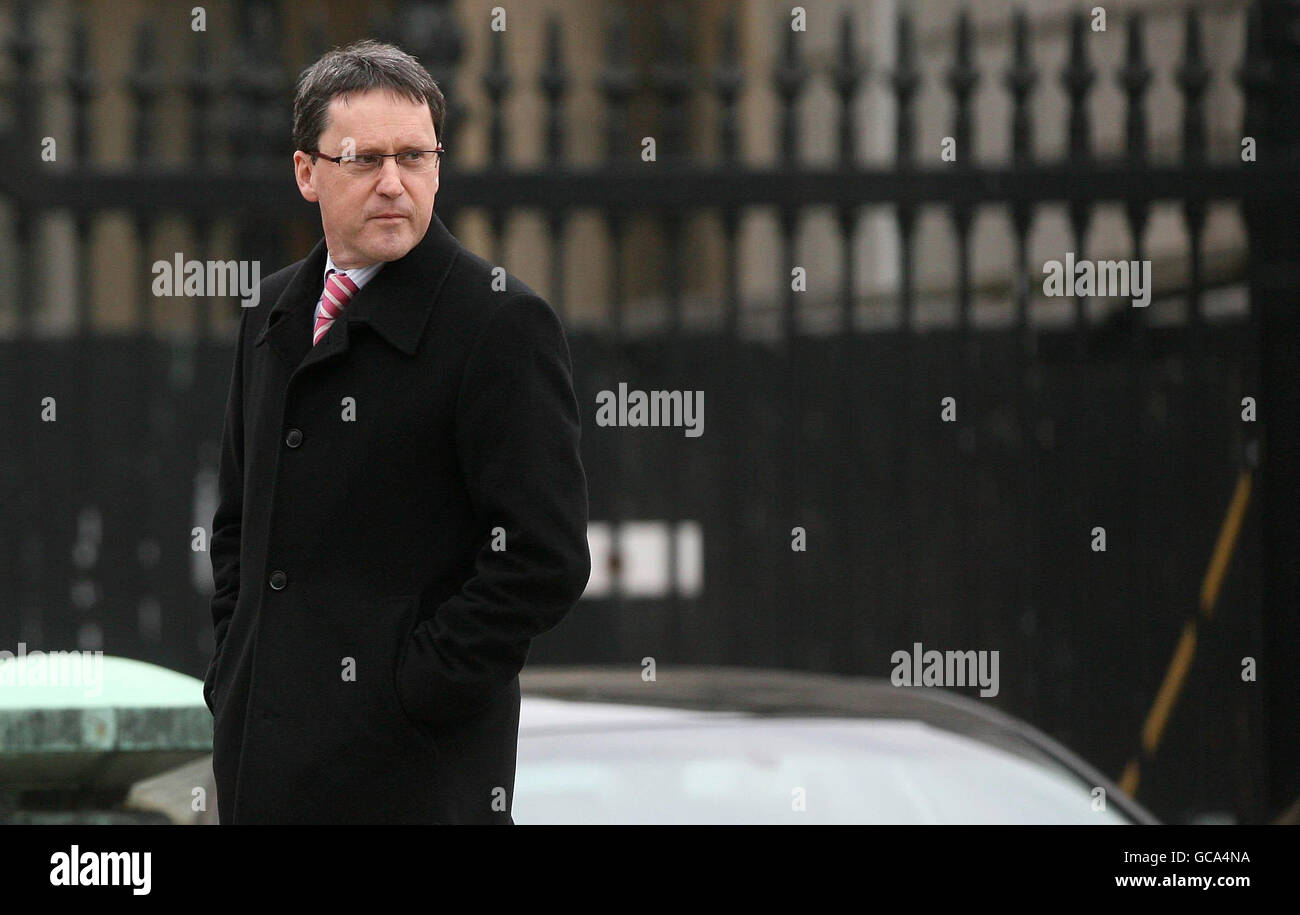 Former Fine Gael TD George Lee at Leinster House in Dublin as the party ...