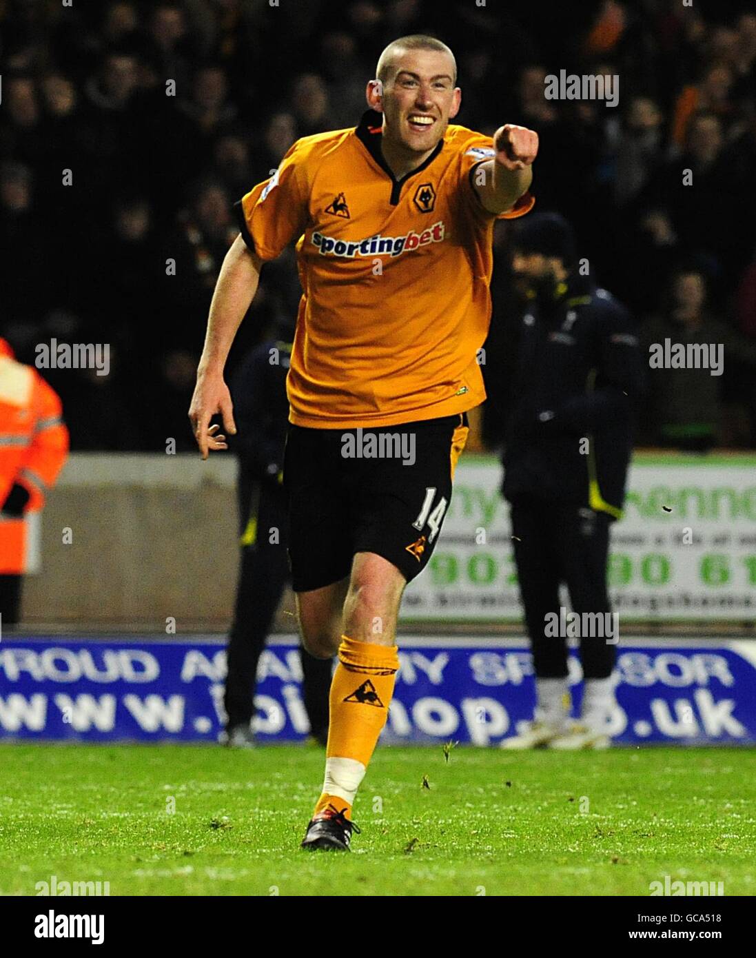 Wolverhampton Wanderers' David Jones celebrates scoring the opening ...