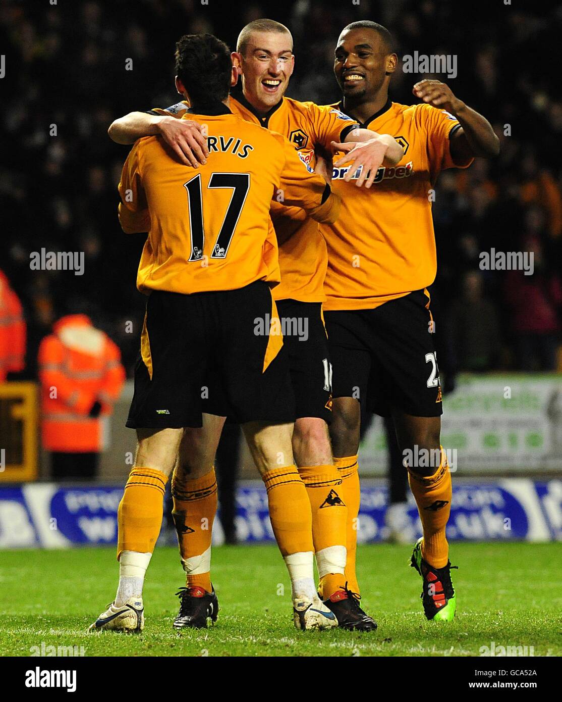 Wolverhampton Wanderers' David Jones (centre) celebrates scoring the ...
