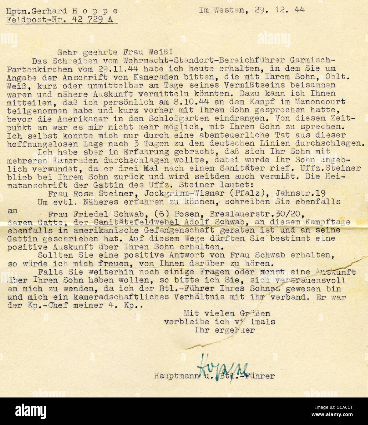 events, Second World War / WWII, Germany, army postal service letter ...