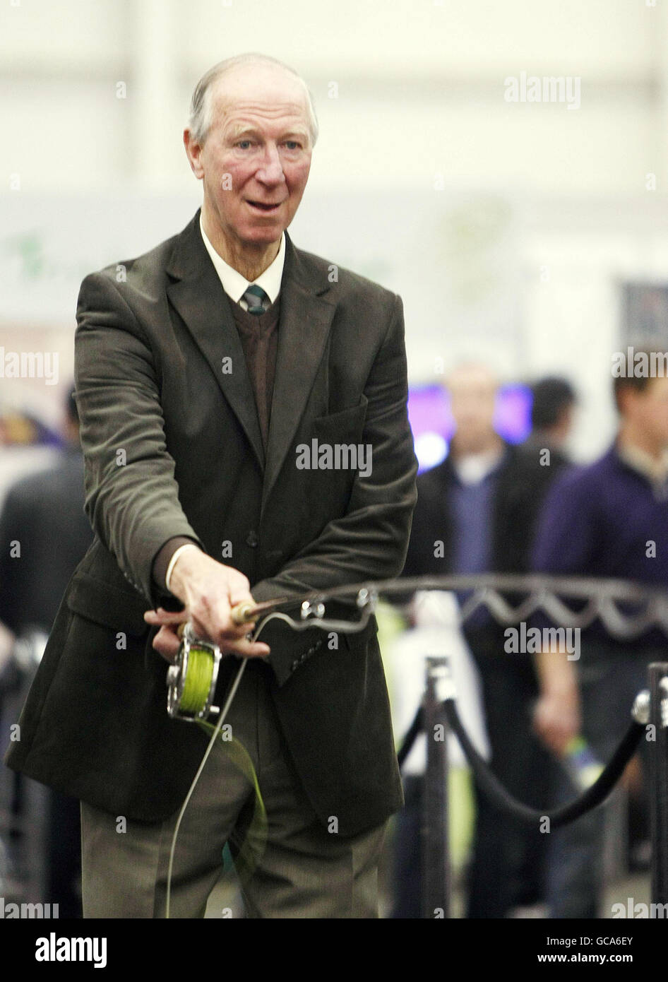 Former Irish Football Manager And Renowned Angler Jack Charlton Gives A Casting Demonstration At former-irish-football-manager-and-renowned-angler-jack-charlton-gives-a-casting-demonstration-at