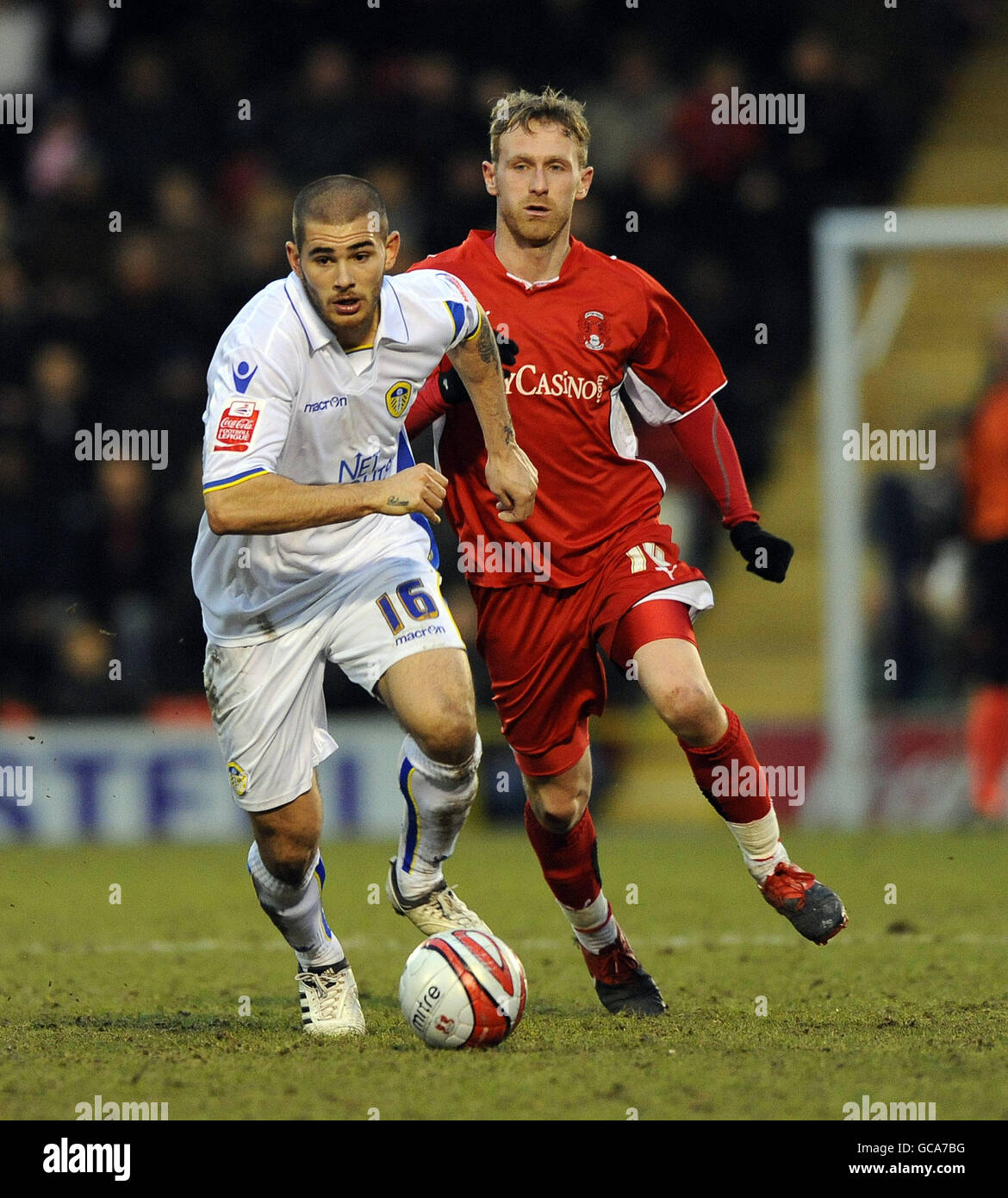 Leeds uniteds bradley johnson and leyton orients ryan jarvis hi-res ...