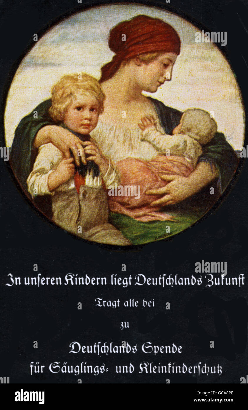 events, First World War / WWI, propaganda, Germany, "Germany's donation ...