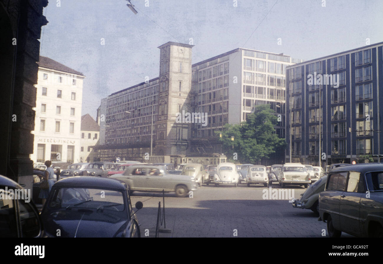 geography / travel, Germany, Bavaria, Munich, squares, Lenbachplatz ...