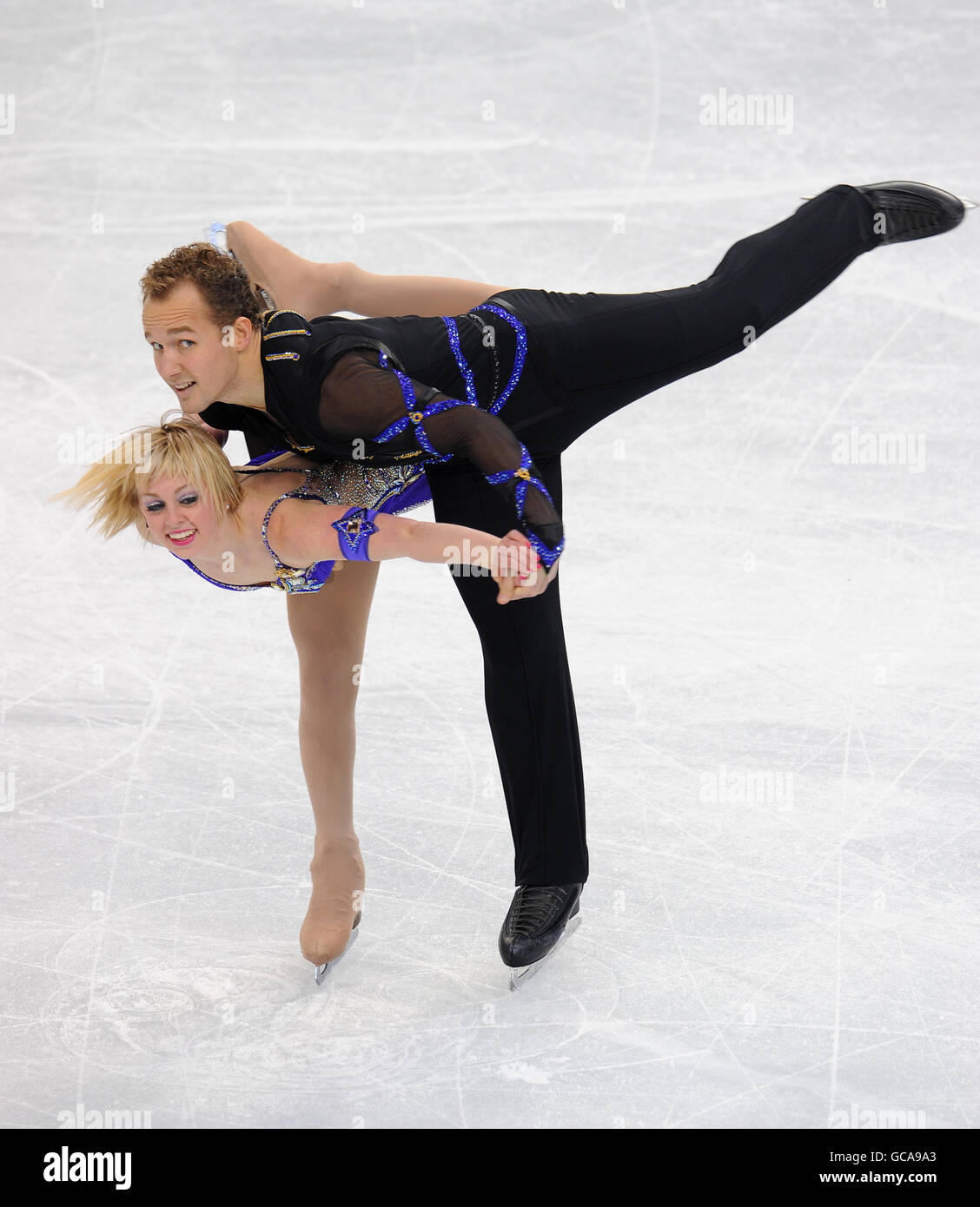 USA's Caydee Denney and Jeremy Barrett in the Pairs Free Ice Skating at ...