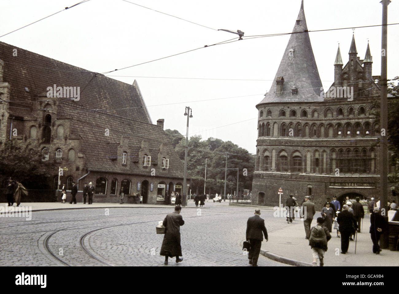 geography / travel, Germany, Lübeck, buildings, Holstentor (Holsten ...