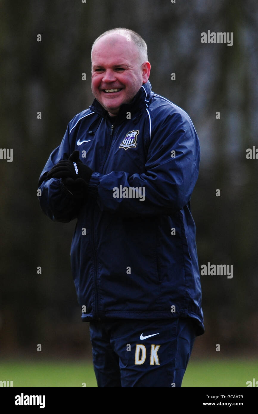 Notts County's caretaker manage Dave Kevan during training Stock Photo ...