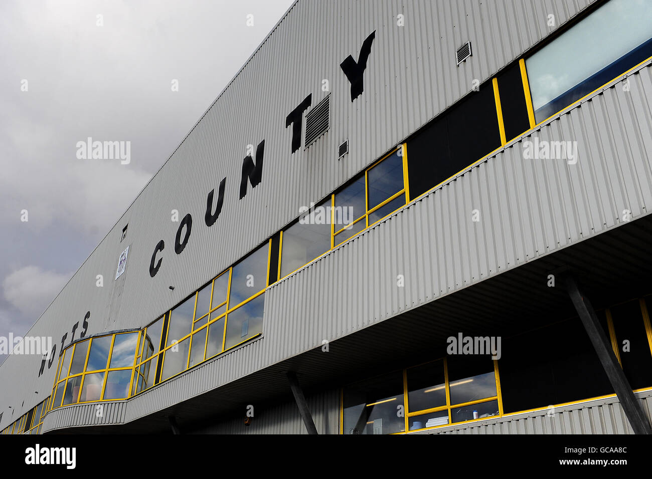 General view of the outside of the main entrance to Meadow Lane Stock ...