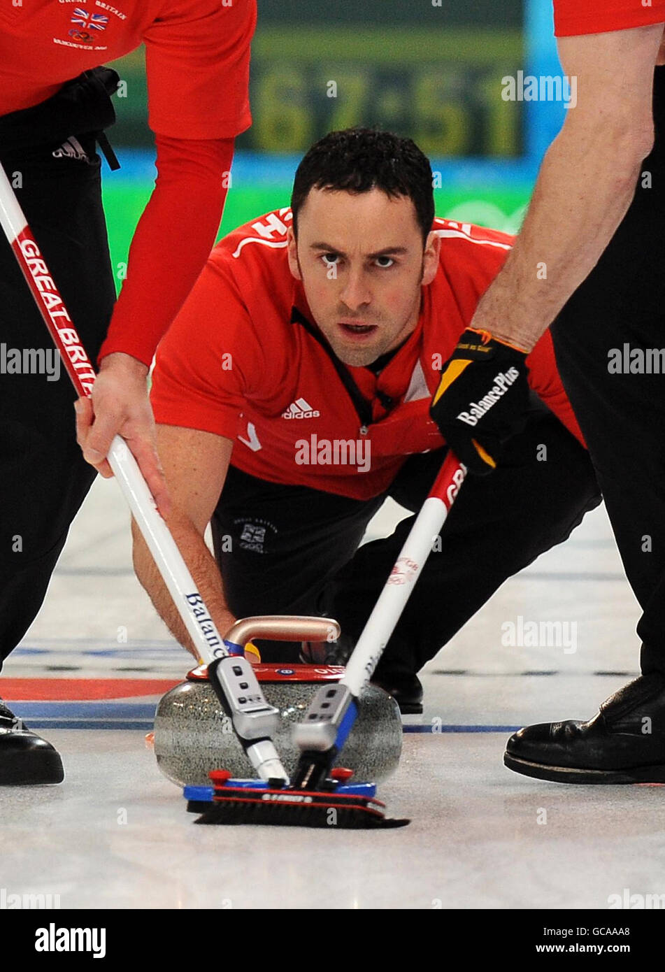 Great Britain's skip David Murdoch in action during the Mens Curling ...
