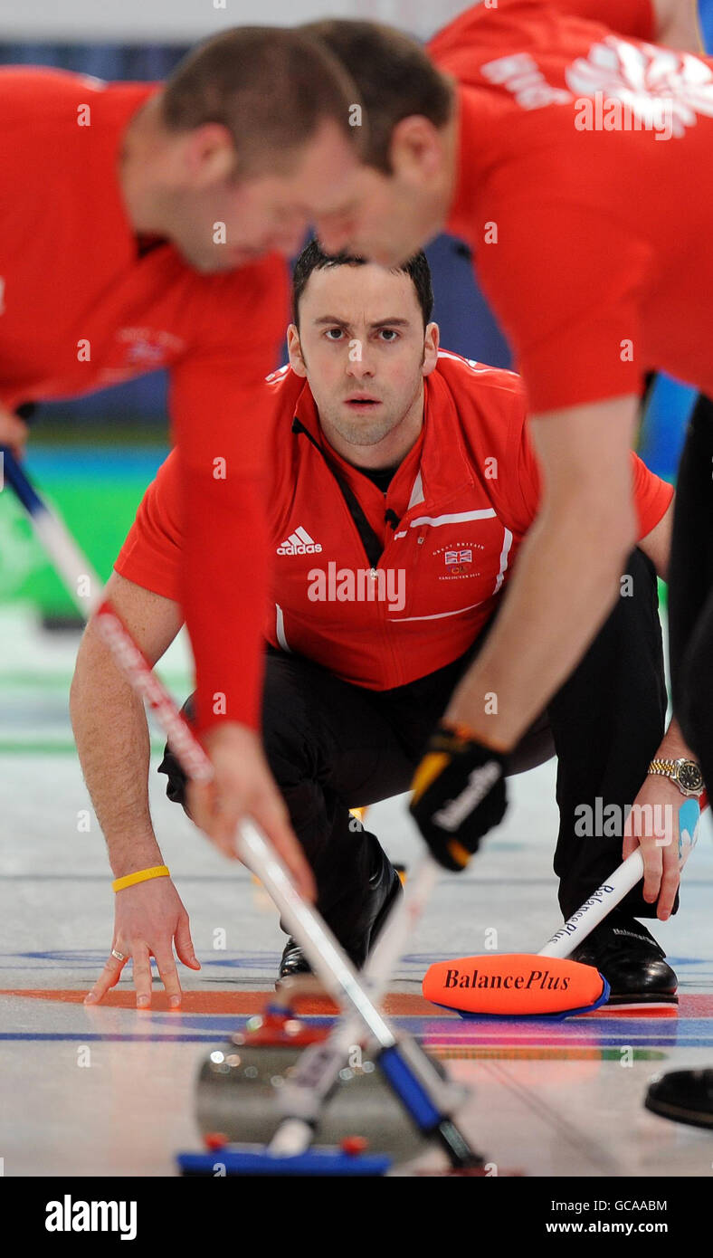 Great Britain's skip David Murdoch in action during the Mens Curling ...