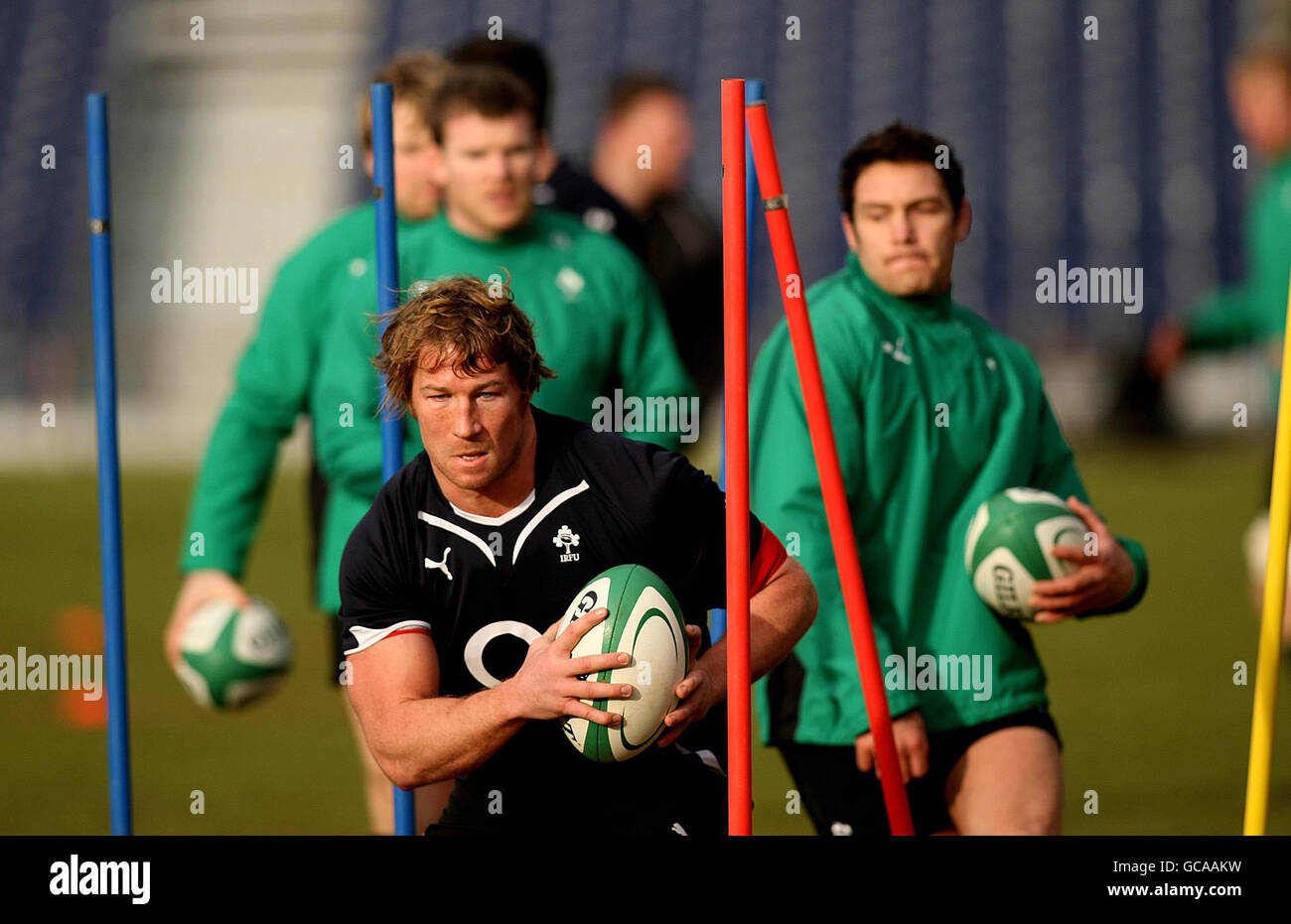 Rugby Union - Ireland Training Session - RDS - Dublin. Ireland's Jerry ...